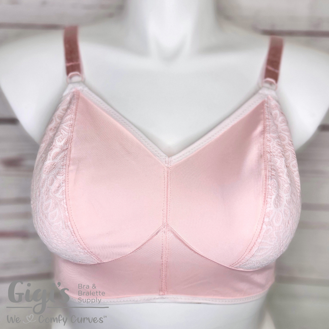 Groovy Pink and White Bralette | Gigis Bra Supply