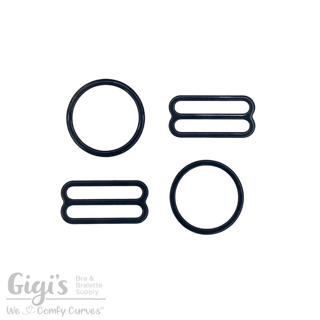 Sliders and Rings, Nylon Coated Metal, 2 Sliders and 2 Rings Set ...