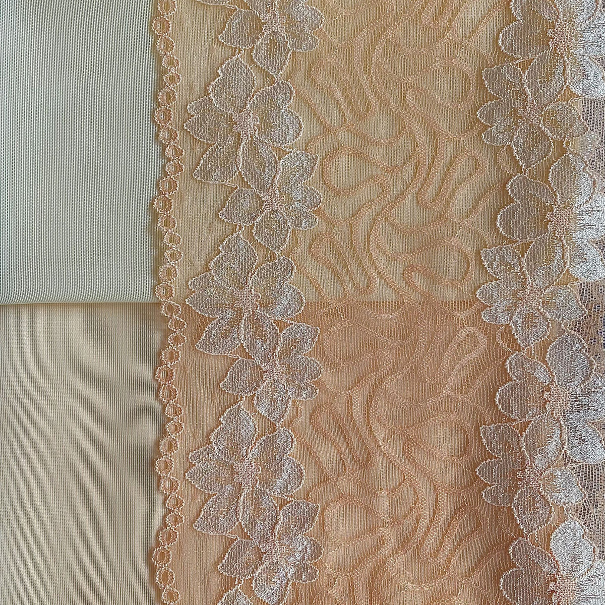 Bra Fabric Kit, Ivory and Lace Trio Bra Making Fabric Kit for all Bra ...